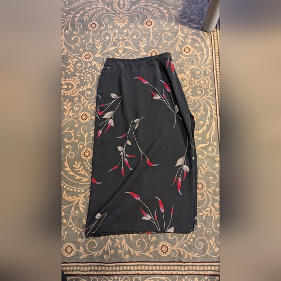 Hillard & Hanson | Skirts | Hillard Hanson Black Pencil Skirt With Red ...